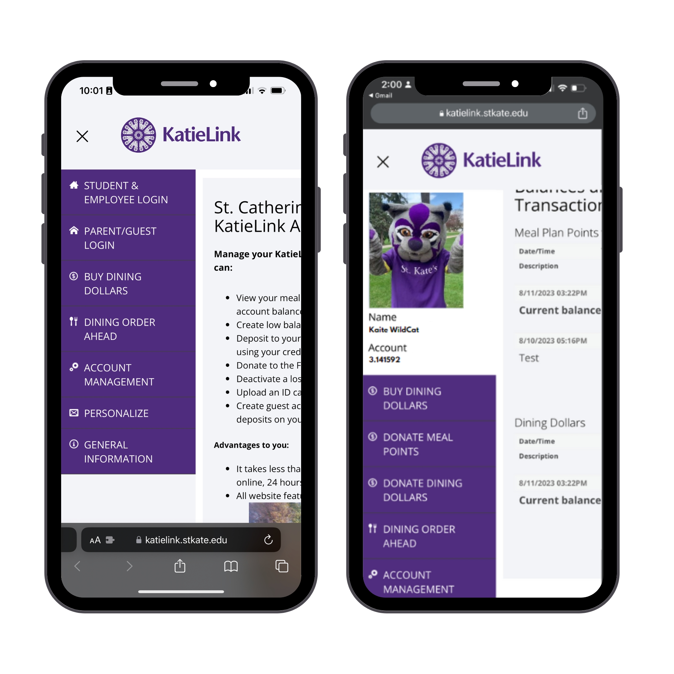 New KatieLink app brings together ID and dining access in one convenient place - | St. Catherine ...